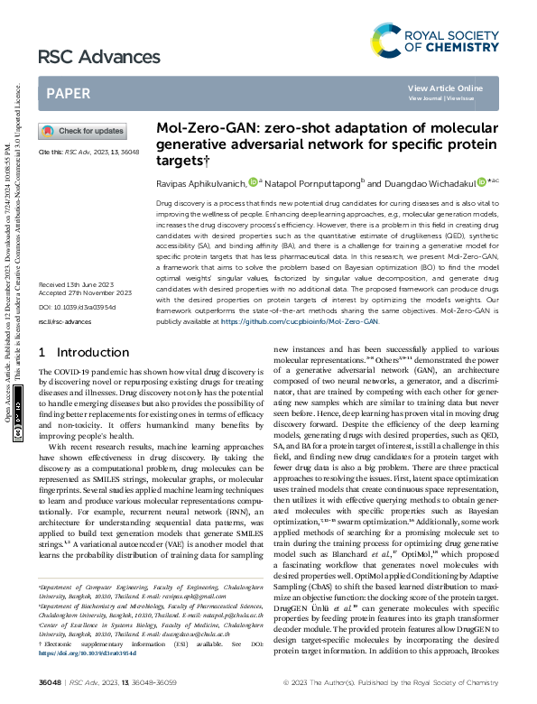 (PDF) Mol-Zero-GAN: zero-shot adaptation of molecular generative adversarial network for ...