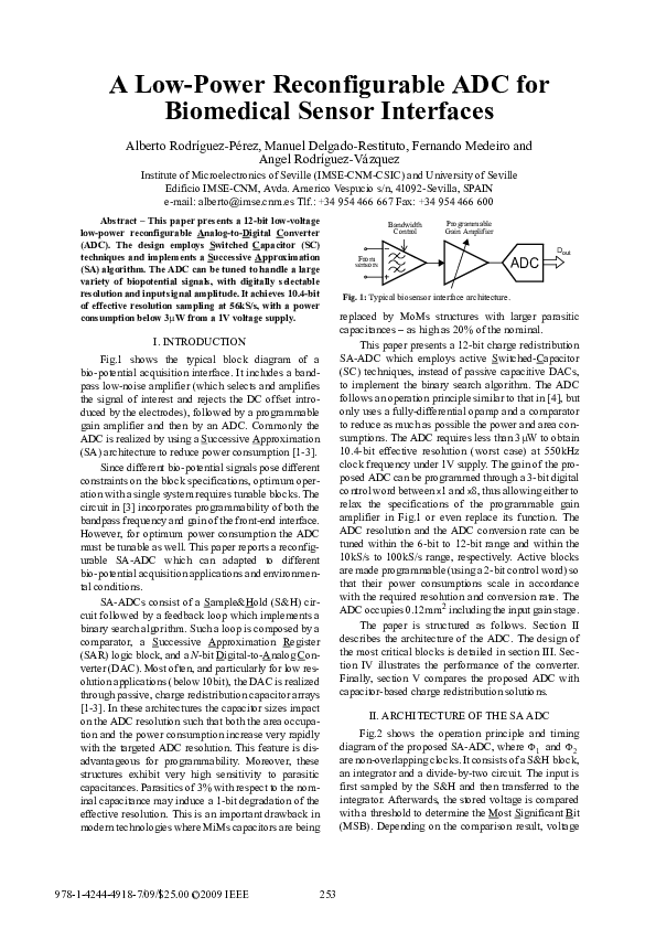 (PDF) A low-power reconfigurable ADC for biomedical sensor interfaces