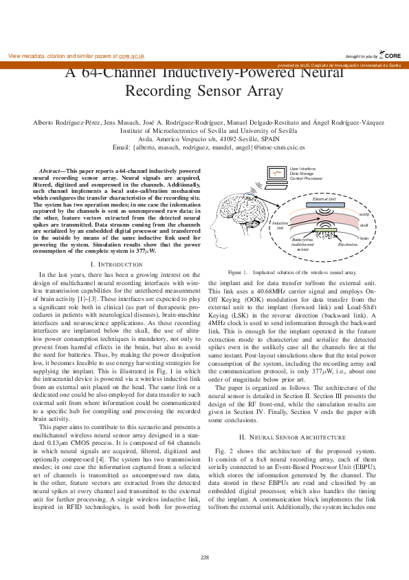 (PDF) A 64-channel inductively-powered neural recording sensor array