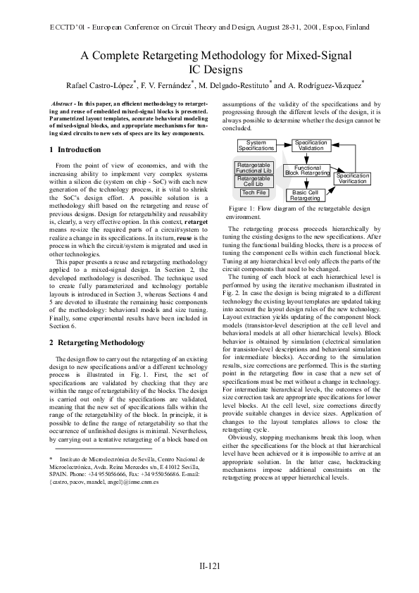 (PDF) A Complete Retargeting Methodology for Mixed-Signal IC Designs