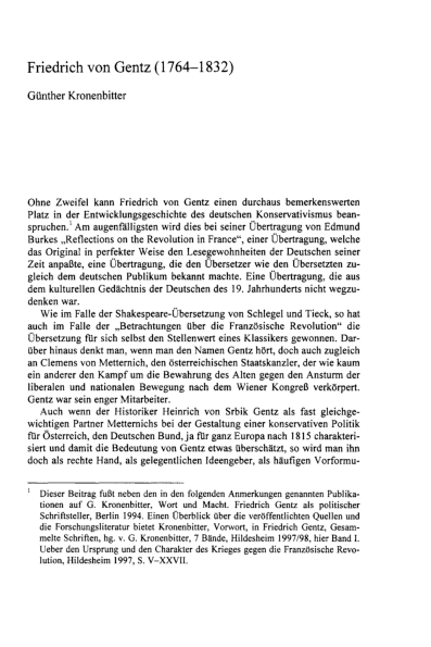 (PDF) Friedrich von Gentz (1764–1832)