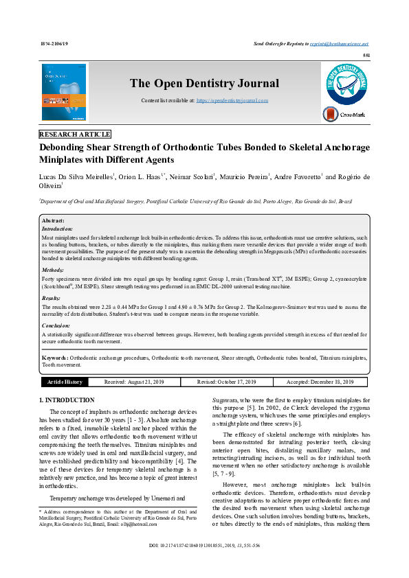 (PDF) Positioning Miniplates for Orthodontic Anchorage