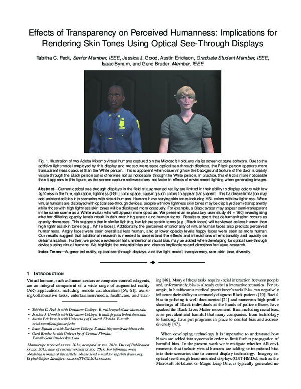 (PDF) Effects of Transparency on Perceived Humanness: Implications for ...