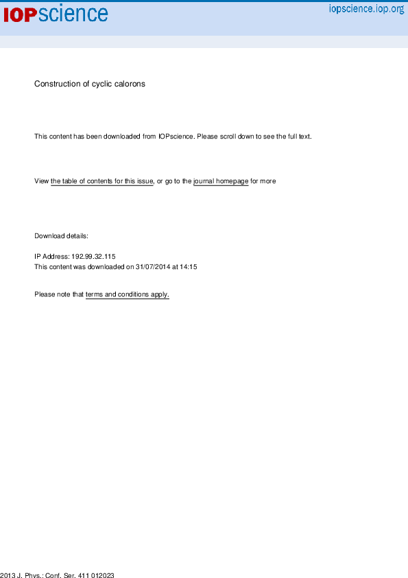 (PDF) Construction of cyclic calorons