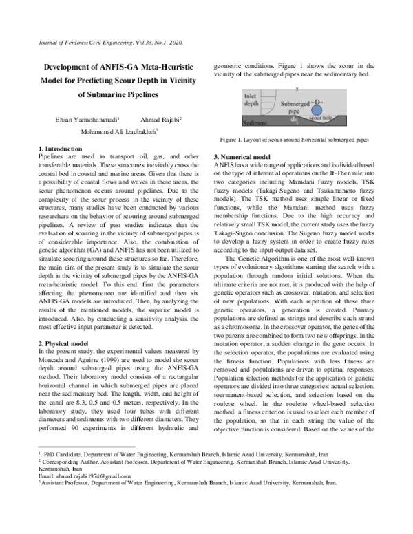 (PDF) Developing of ANFIS-Genetic Algorithm Meta-Heuristic Model for Predicting the Scour Depth ...