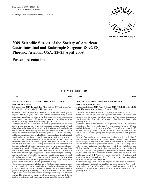 (PDF) 2009 Scientific Session of the Society of American ...
