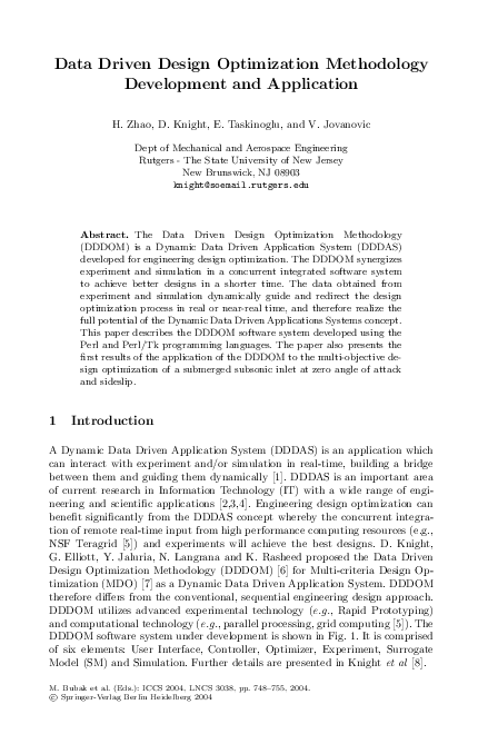 (PDF) Data Driven Design Optimization Methodology Development and ...