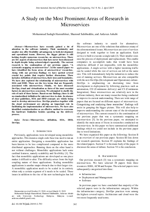 (PDF) A Systematic Mapping Study on Microservices