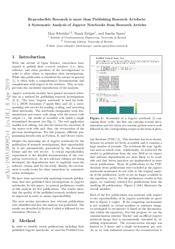 (PDF) Reproducible Research is more than Publishing Research Artefacts: A Systematic Analysis of ...