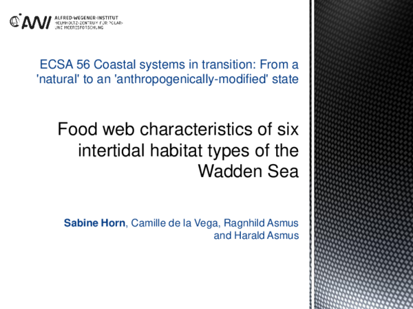 (PDF) Food web characteristics of six intertidal habitat types of the ...