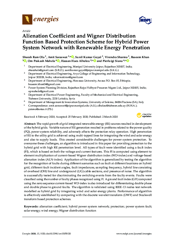 Pdf Alienation Coefficient And Wigner Distribution Function Based