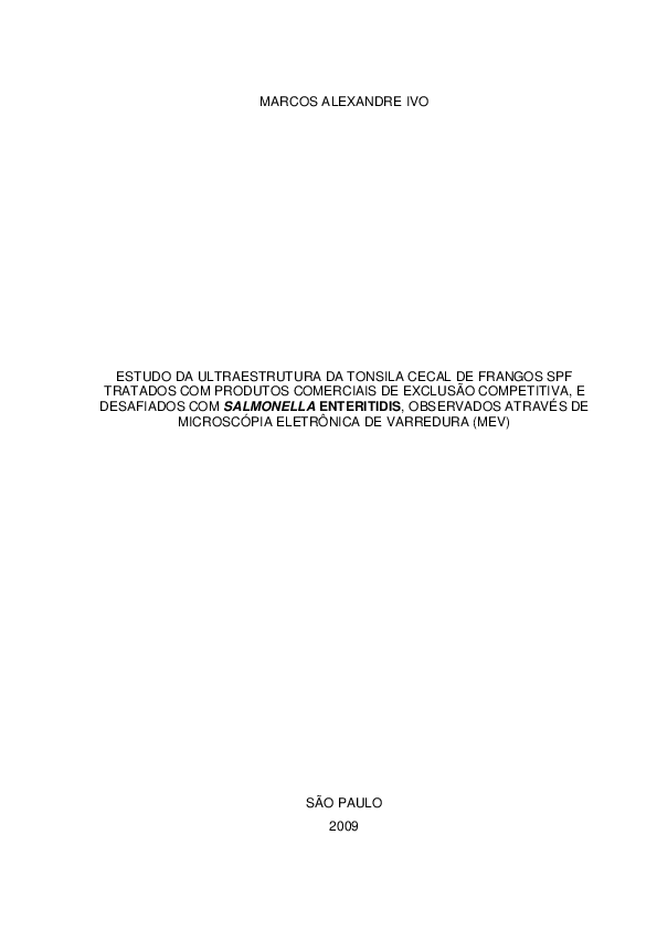 (PDF) Estudo da ultraestrutura da tonsila cecal de frangos SPF tratados ...