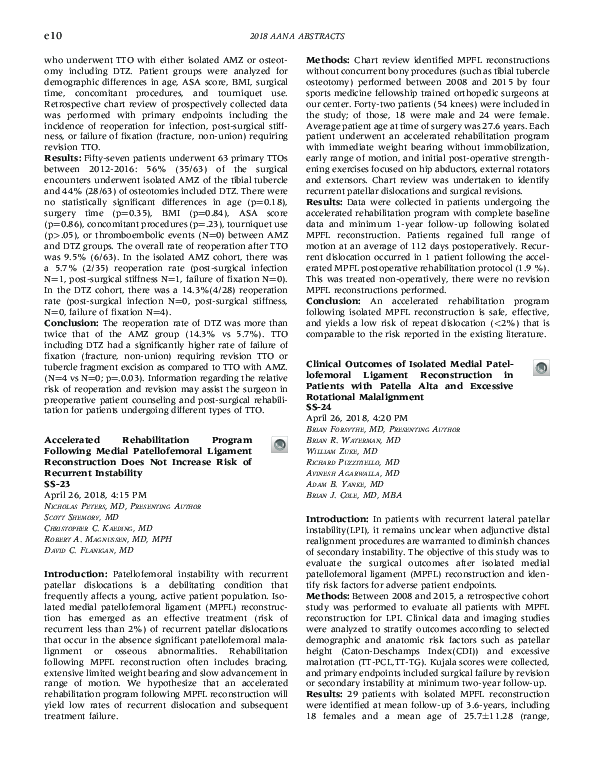 (PDF) Accelerated Rehabilitation Program Following Medial ...