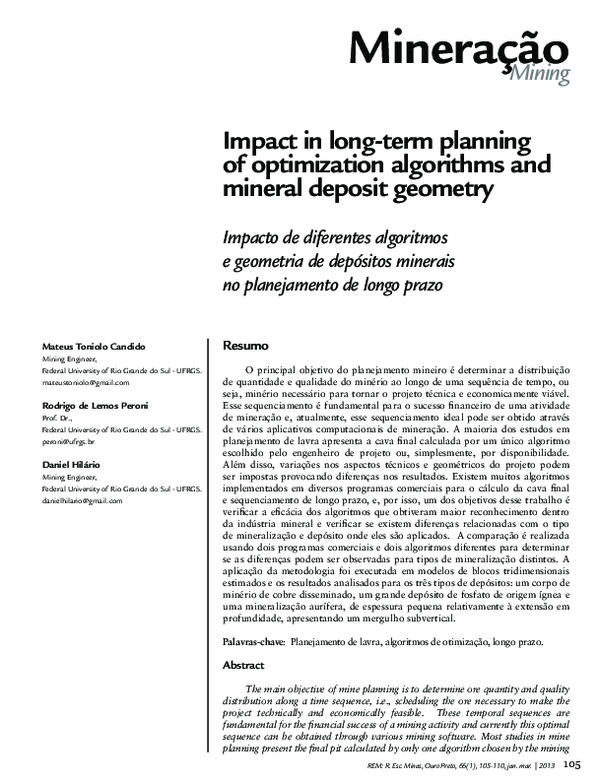 (PDF) Impact in long-term planning of optimization algorithms and ...