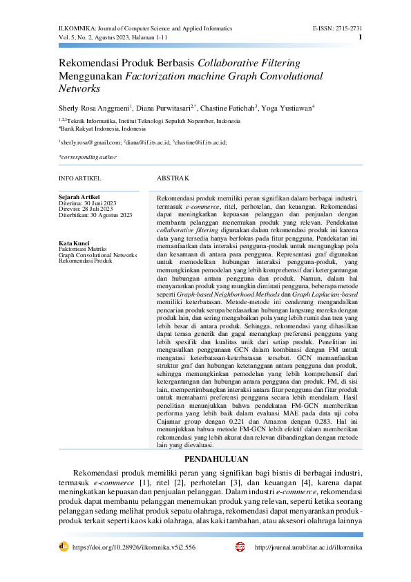 (PDF) Rekomendasi Produk Berbasis Collaborative Filtering Menggunakan ...