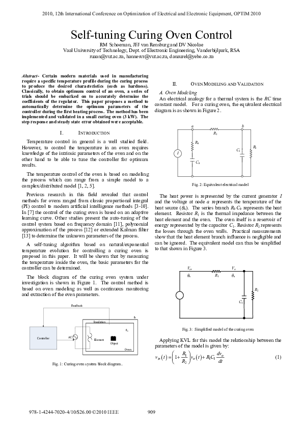 (PDF) Self-tuning curing oven control