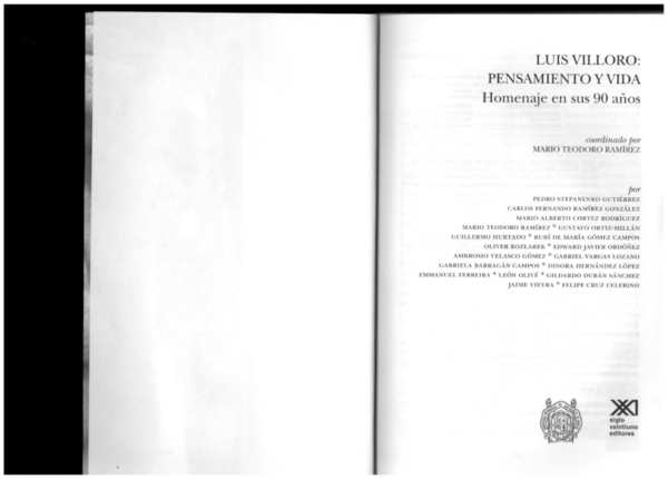 (PDF) La filosofía pluralista de Luis Villoro ante el debate sobre el ...