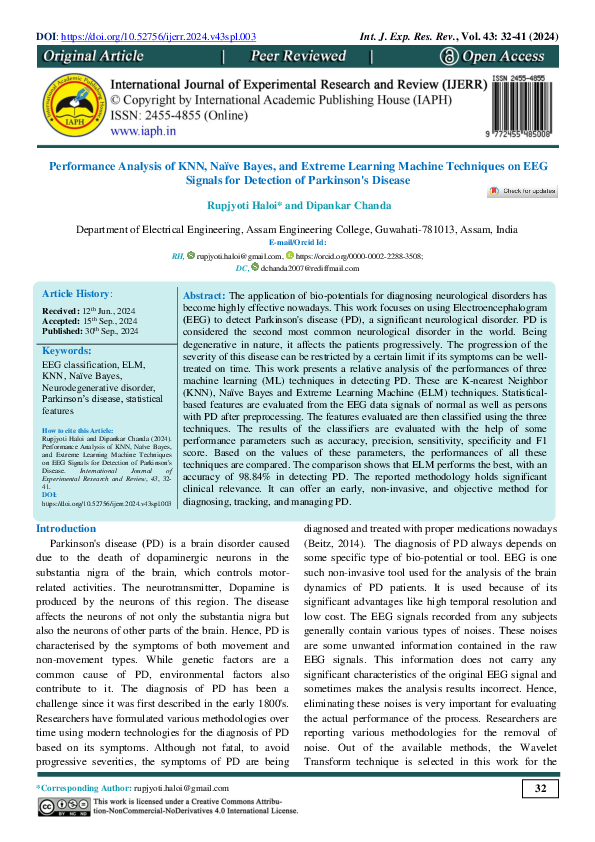 (PDF) Performance Analysis of KNN, Naïve Bayes, and Extreme Learning Machine Techniques on EEG ...