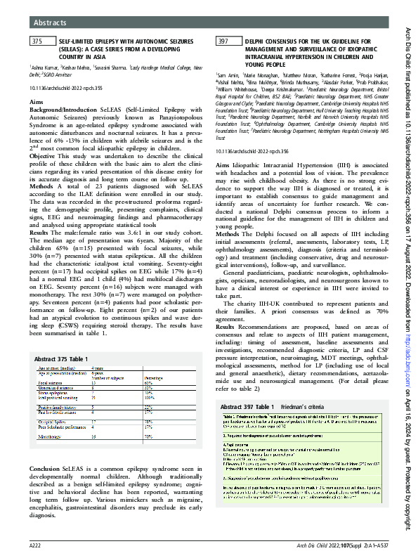 (PDF) 397 Delphi consensus for the UK guideline for management and ...