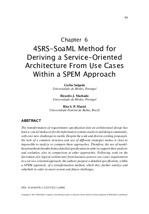 (PDF) 4SRS-SoaML Method for Deriving a Service-Oriented Architecture ...