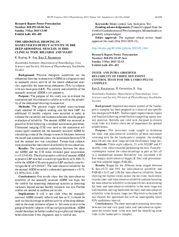 (PDF) The abdominal drawing-in maneuver to detect activity in the deep ...