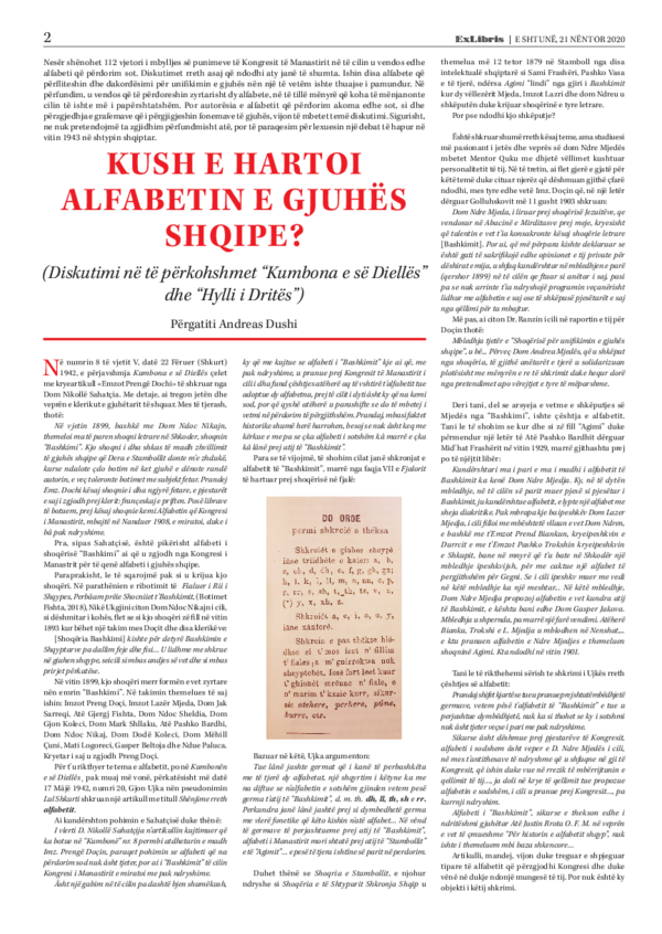 (PDF) Kush e hartoi alfabetin e gjuhës shqipe
