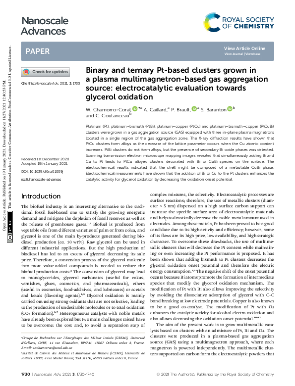 (PDF) Binary and ternary Pt-based clusters grown in a plasma ...