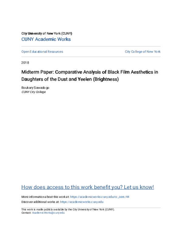 (PDF) Midterm Paper: Comparative Analysis of Black Film Aesthetics in ...