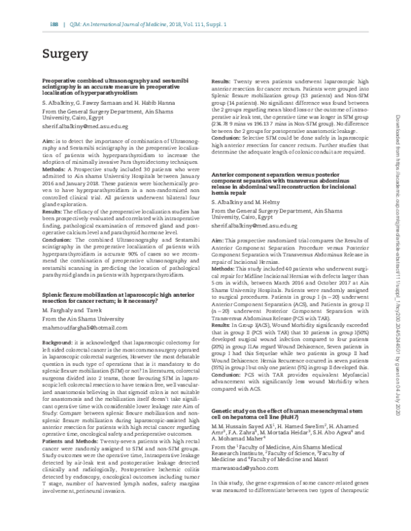 (PDF) Anterior component separation versus posterior component separation with transversus ...