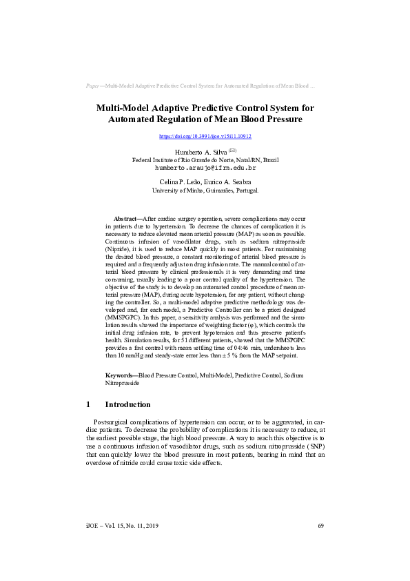 (PDF) Multi-Model Adaptive Predictive Control System for Automated ...