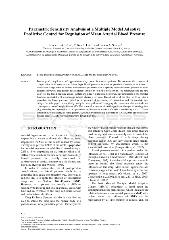 (PDF) Parametric Sensitivity Analysis of a Multiple Model Adaptive Predictive Control for ...