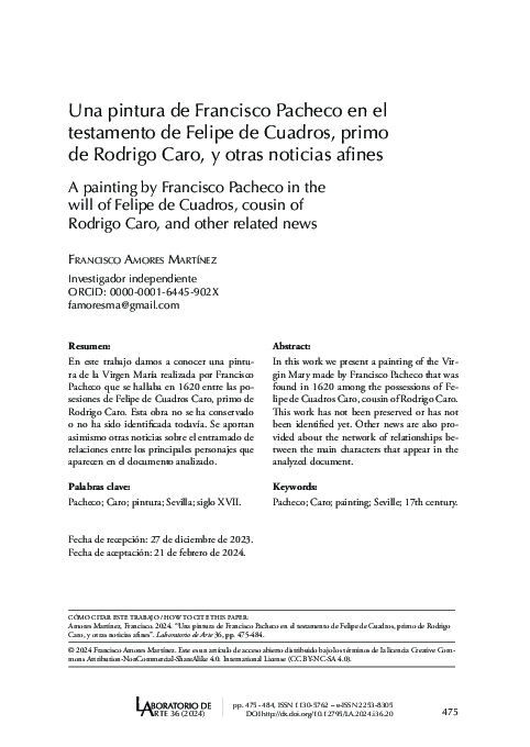 (PDF) Una pintura de Francisco Pacheco en el testamento de Felipe de ...