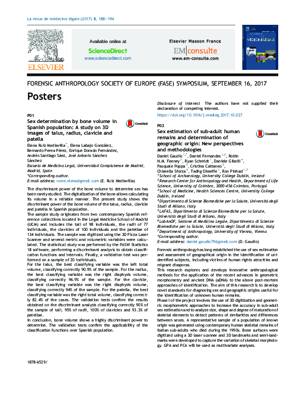 Pdf Sex Estimation Of Sub Adult Human Remains And Determination Of Geographic Origin New