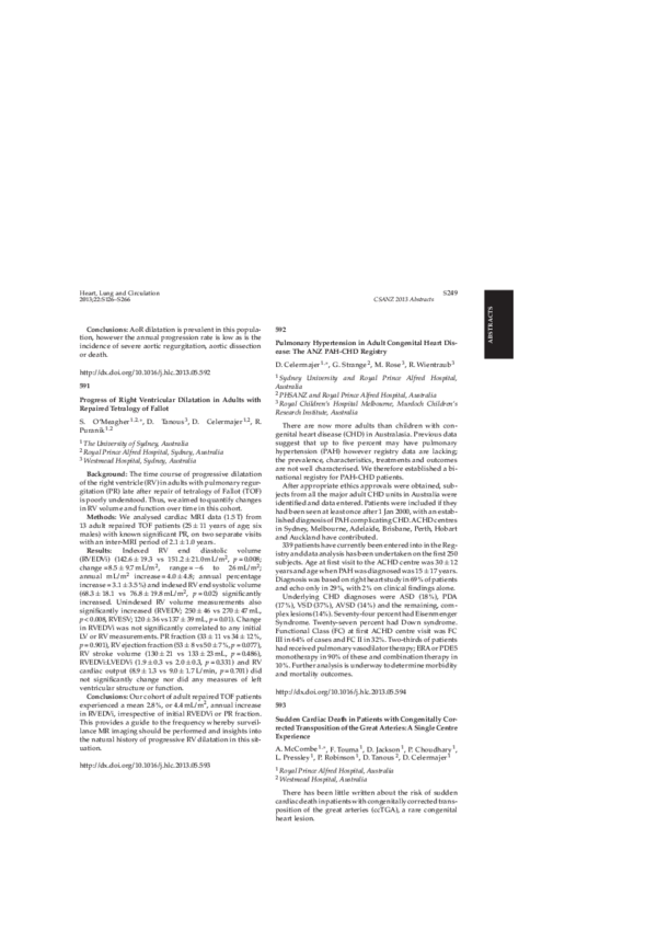 (PDF) Progress of Right Ventricular Dilatation in Adults with Repaired Tetralogy of Fallot
