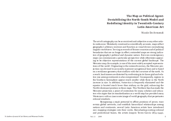 (PDF) The map as political agent: destabilising the North-South model ...