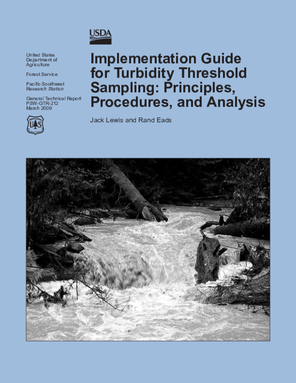 (PDF) Implementation guide for turbidity threshold sampling: principles ...