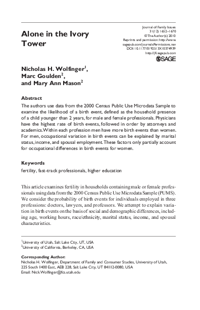 (PDF) Alone in the Ivory Tower