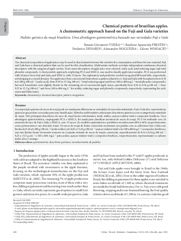 (PDF) Chemical pattern of brazilian apples: a chemometric approach ...