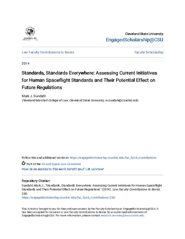 (PDF) Standards, Standards Everywhere! Assessing Current Initiatives ...