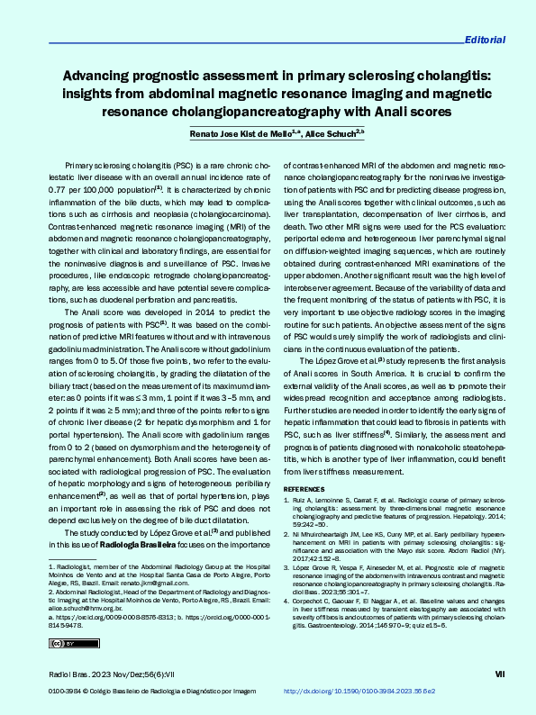 (PDF) Advancing prognostic assessment in primary sclerosing cholangitis: insights from abdominal ...