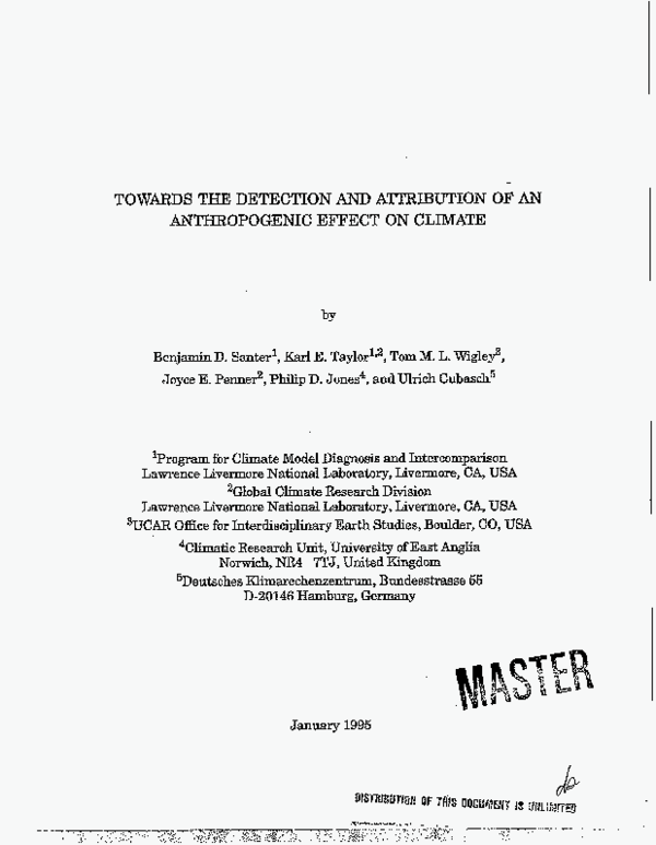 (PDF) Towards the detection and attribution of an anthropogenic effect ...