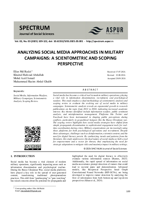 (PDF) ANALYZING SOCIAL MEDIA APPROACHES IN MILITARY CAMPAIGNS: A ...