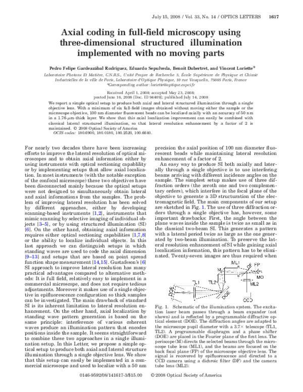 (PDF) Axial coding in full-field microscopy using three-dimensional structured illumination ...