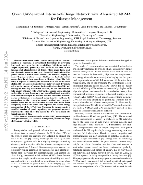 (PDF) Green UAV-enabled Internet-of-Things Network with AI-assisted ... (PDF) Green UAV-enabled Internet-of-Things Network with AI-assisted ...