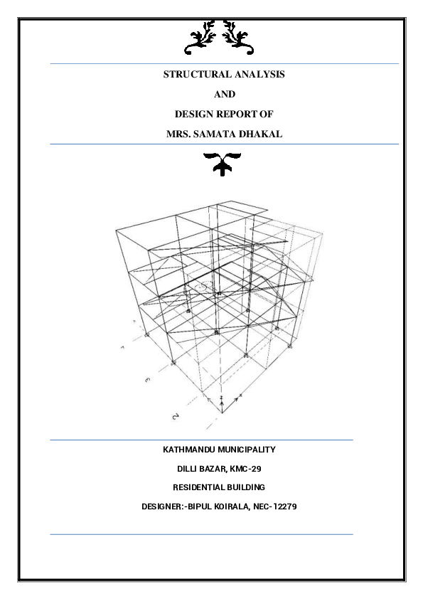 (PDF) Structural Analysis Report