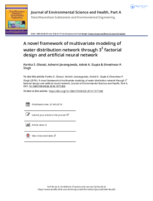 (PDF) A novel framework of multivariate modeling of water distribution network through 33 ...