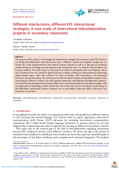 (PDF) Different interlocutors, different EFL interactional strategies ...