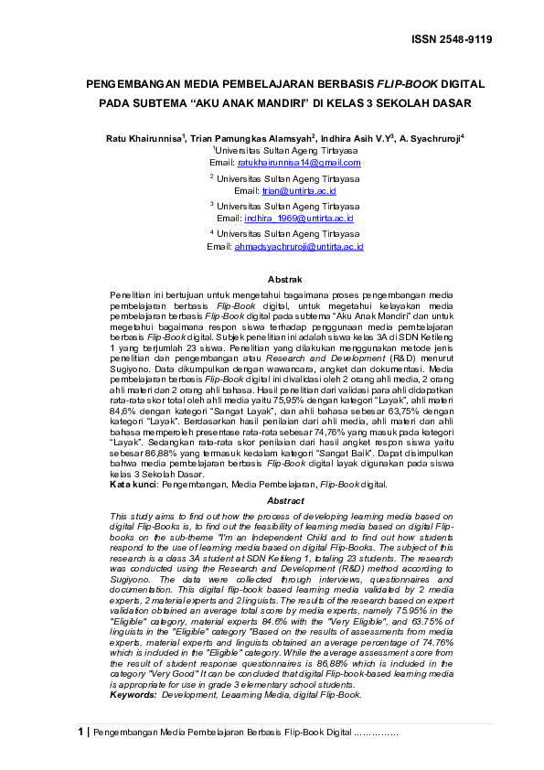 (PDF) Pengembangan Media Pembelajaran Berbasis Flip Book Maker Pada Mata Pelajaran Elektronika ...