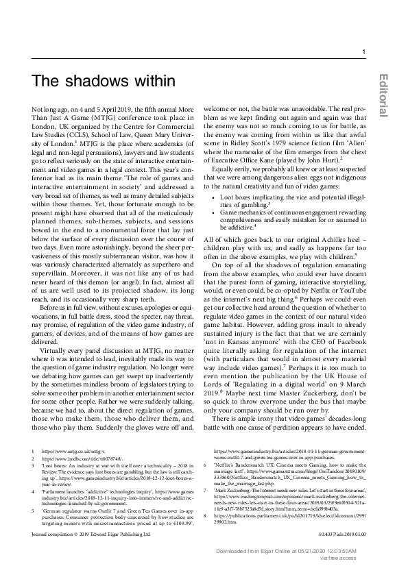 (PDF) The shadows within