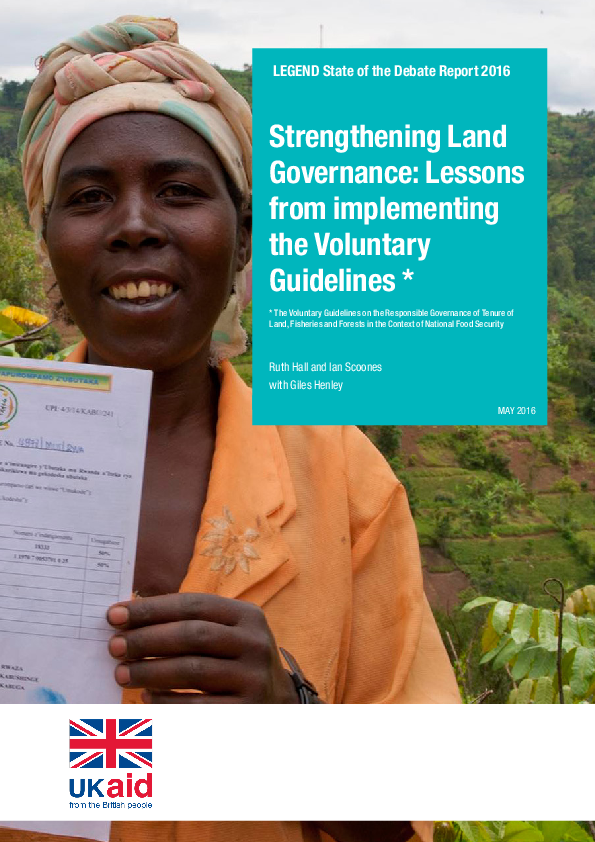 (PDF) LEGEND state of the debate report 2016 - Strengthening land ...